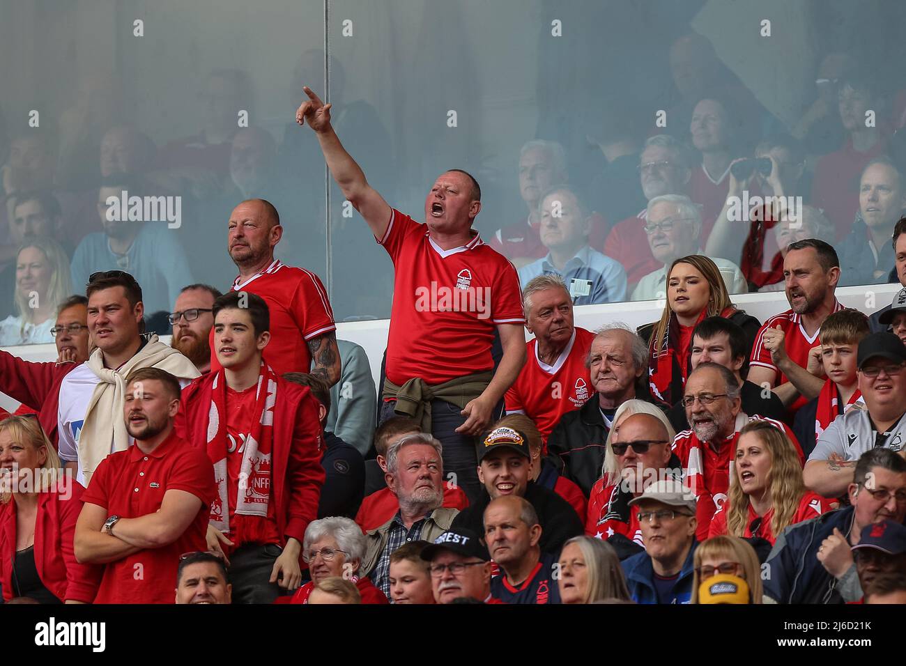 Nottingham Forest fans chanting during the game Stock Photo - Alamy