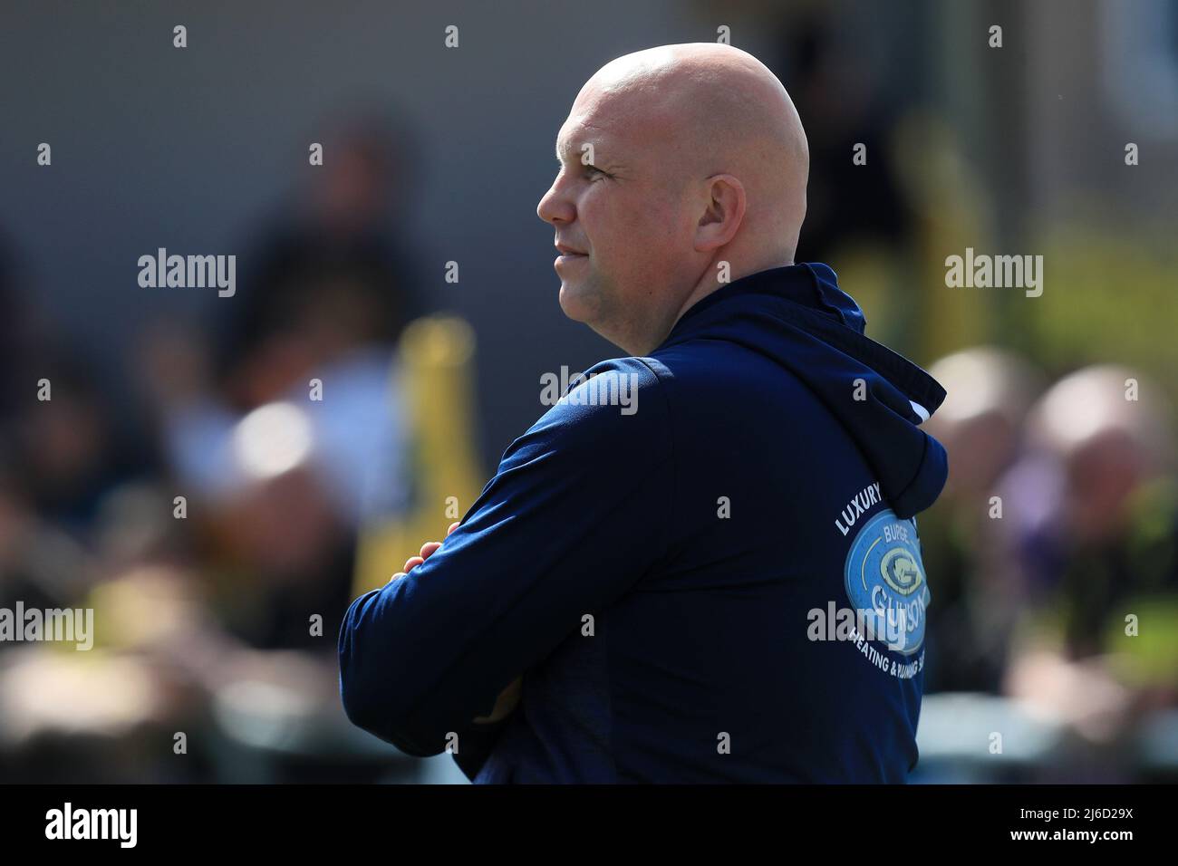 Matt Gray manager of Sutton United watches the squad train prior to ...