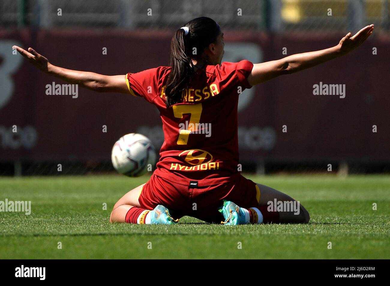 Andressa Alves Da Silva of AS Roma reacts during the Women italian cup ...