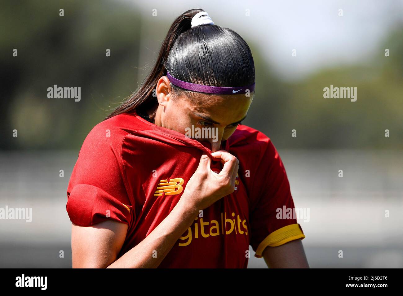 Andressa Alves Da Silva of AS Roma reacts during the Women italian cup ...