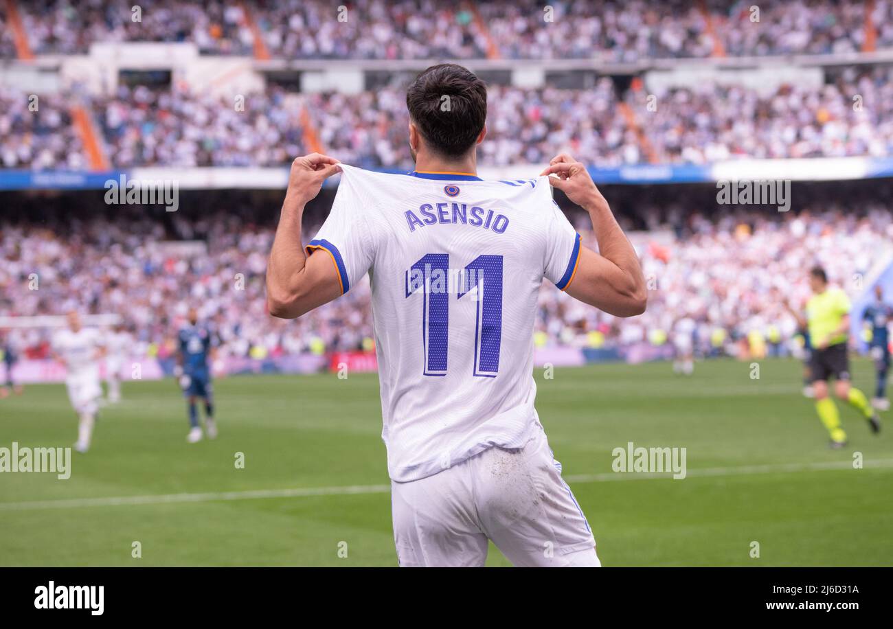 30th April 2022, Stadium Santiago Bernabeu, Madrid, Spain; La Liga ...