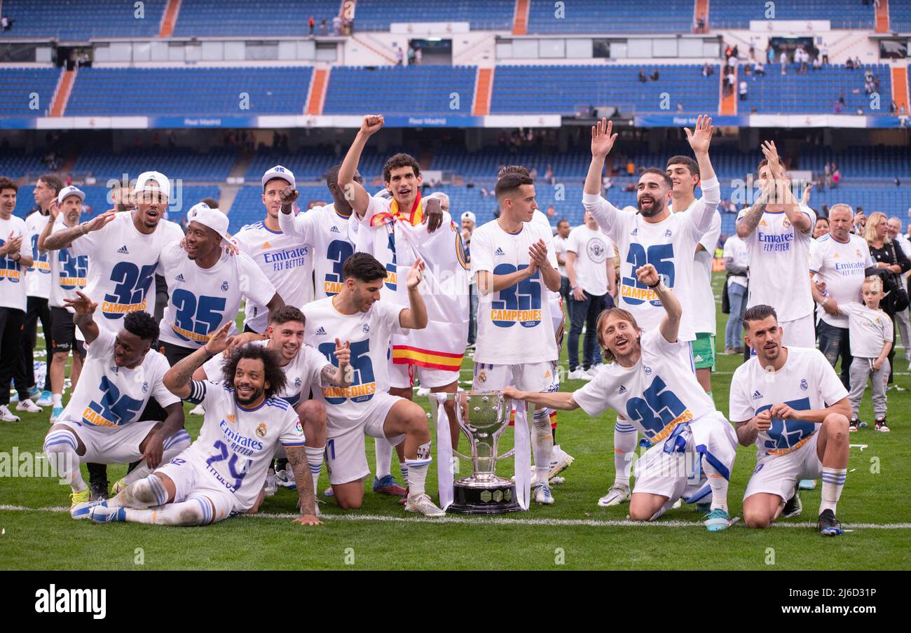 30th April 2022, Stadium Santiago Bernabeu, Madrid, Spain; La Liga ...