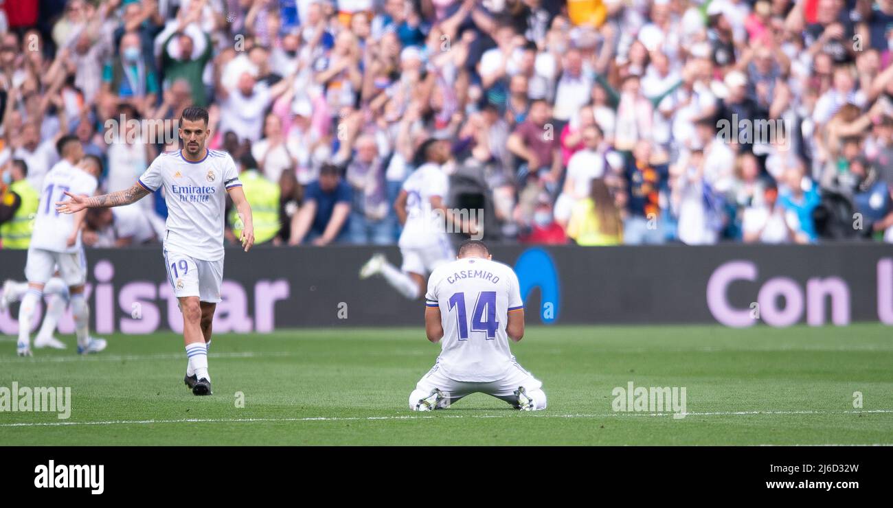 30th April 2022, Stadium Santiago Bernabeu, Madrid, Spain; La Liga ...