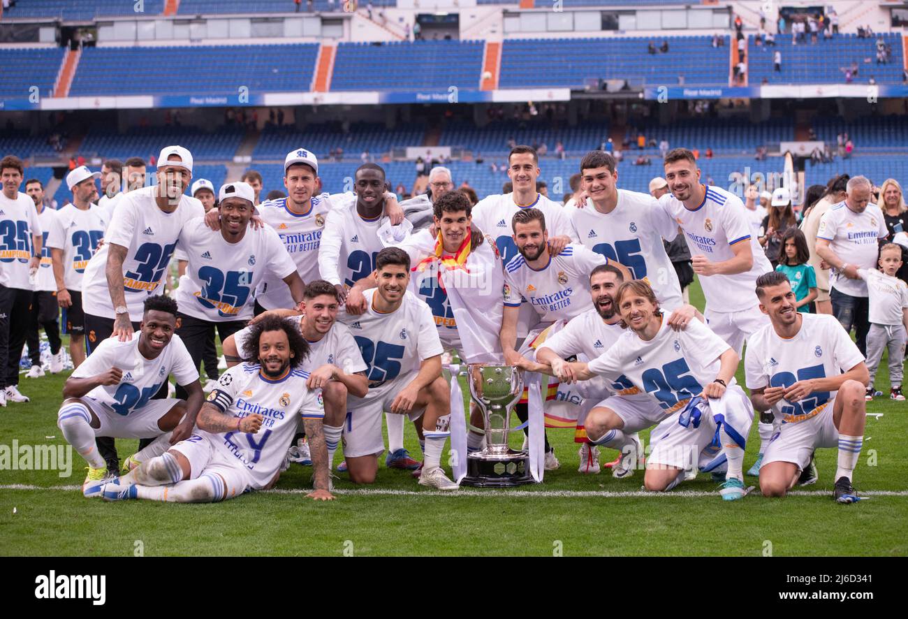 30th April 2022, Stadium Santiago Bernabeu, Madrid, Spain; La Liga ...