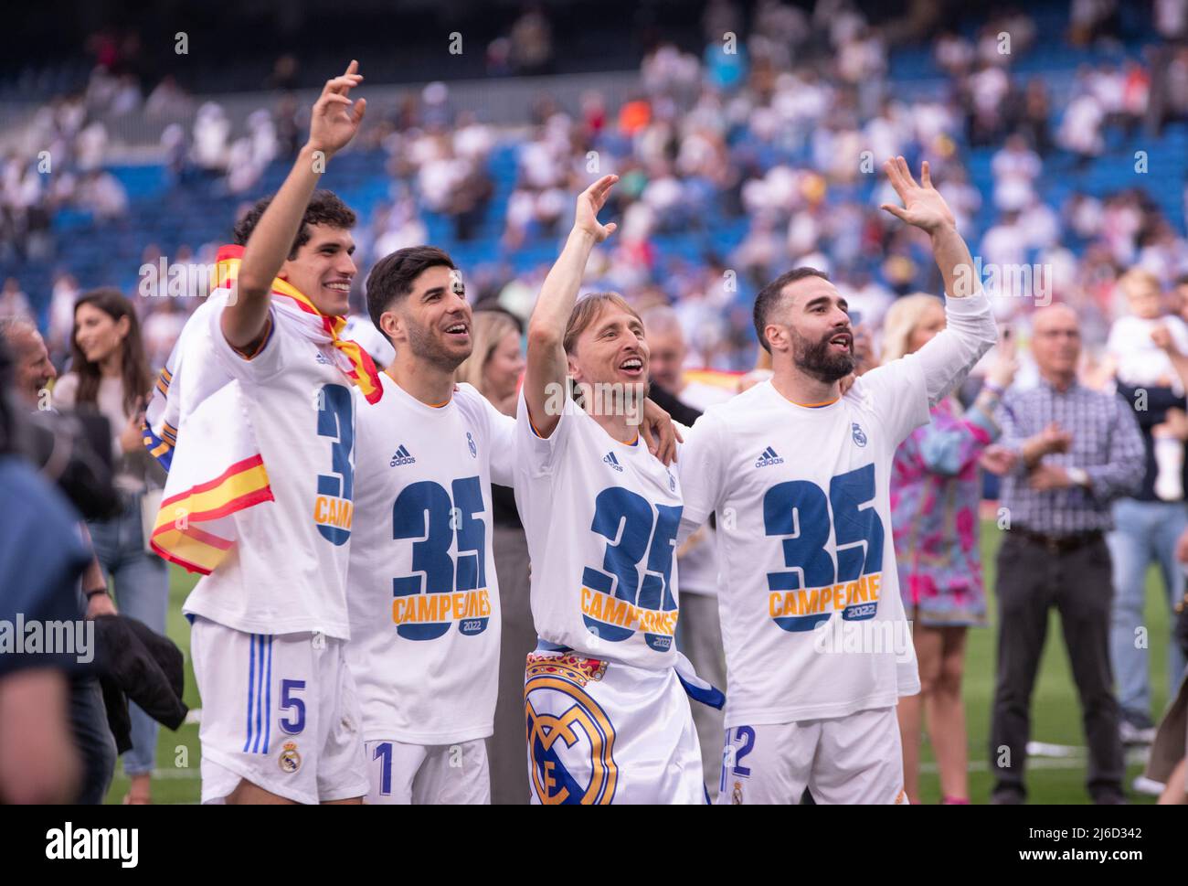 30th April 2022, Stadium Santiago Bernabeu, Madrid, Spain; La Liga ...