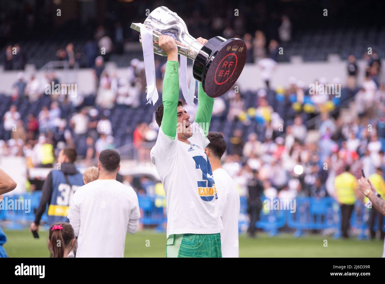 30 th april 2022; Stadium Santiago Bernabeu, Madrid, Spain; Men's La Liga Santander, Real Madrid ...