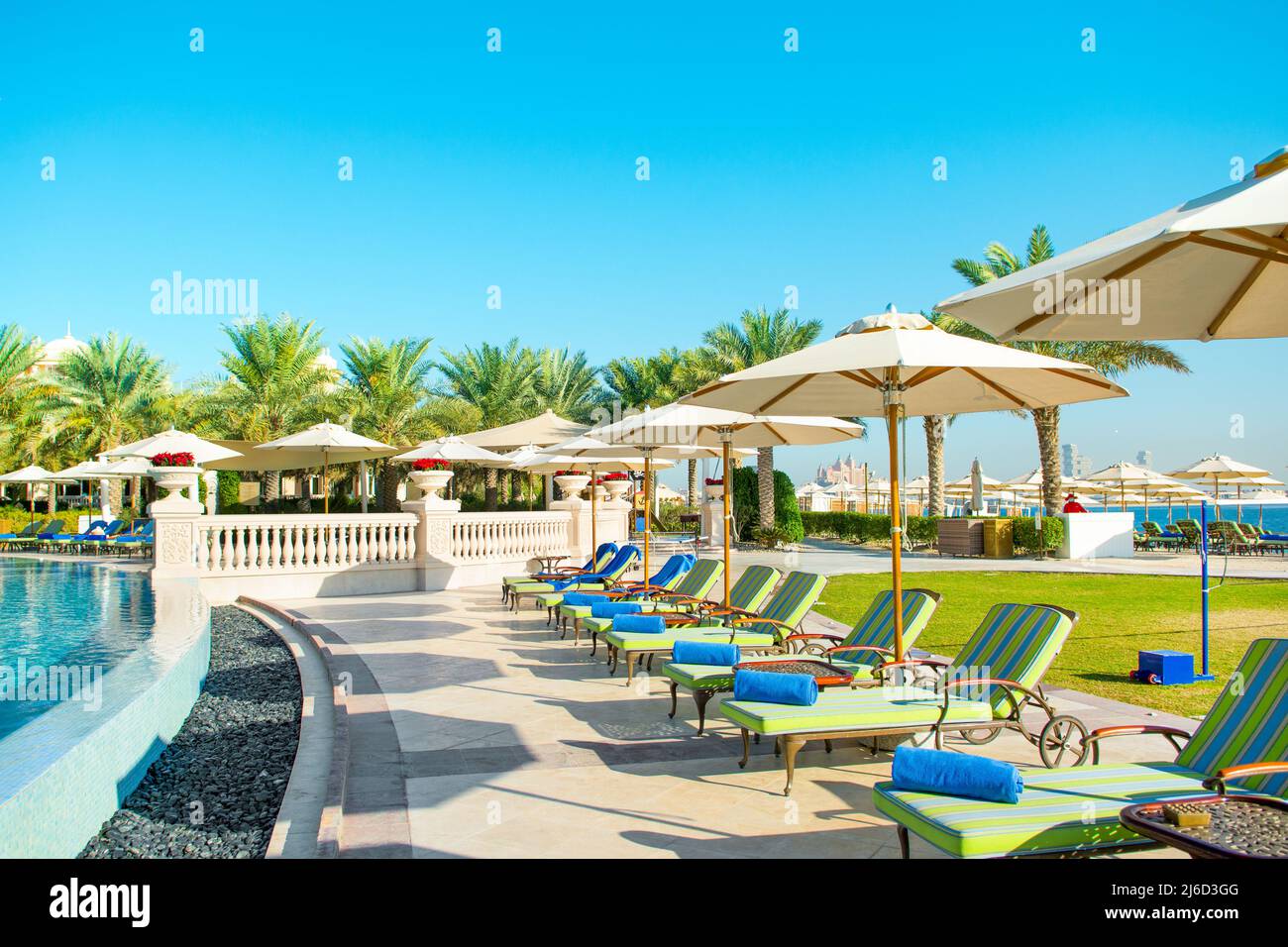 Dubai, United Arab Emirates - March 8, 2022: Luxury beach resort on ...