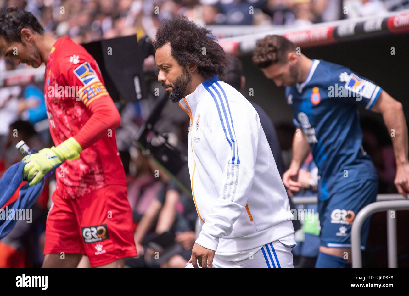 30 th april 2022; Stadium Santiago Bernabeu, Madrid, Spain; Men's La Liga Santander, Real Madrid ...