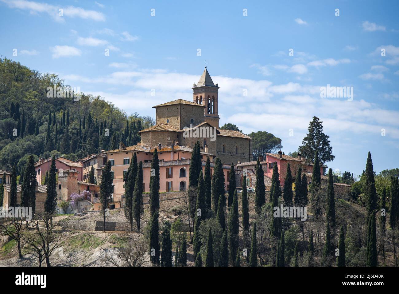 Solomeo, Perugia, Umbria. Green heart of Italy. The small village of ...