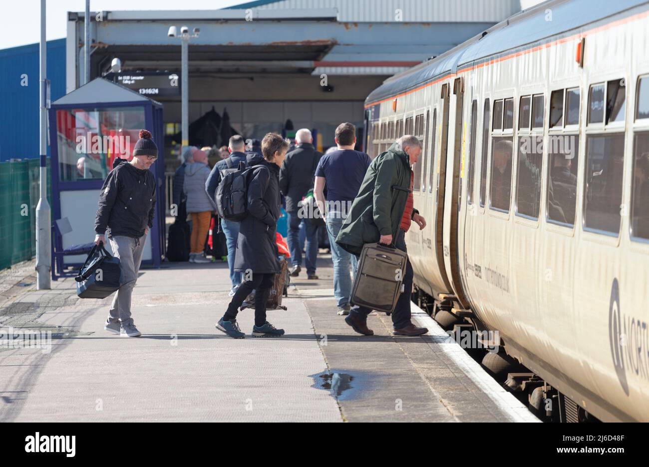 Heysham harbour railway station hi-res stock photography and images - Alamy