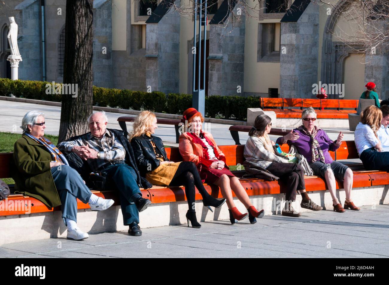 Budapest neighbors and friends gather, Hungary Stock Photo - Alamy