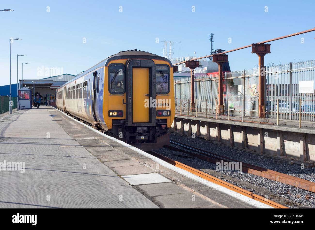 Northern Rail class 156 train 156469 at Heysham Port railway station ...