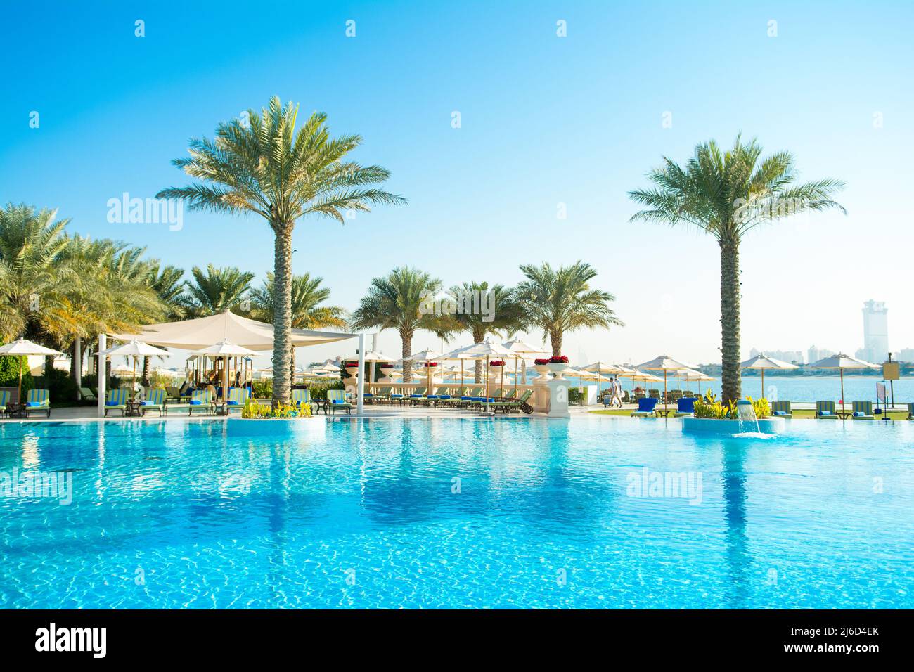 Dubai, United Arab Emirates - March 8, 2022: Luxury beach resort on ...