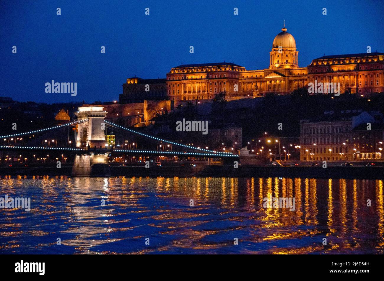 Neo-Classical dome of Buda Castle and the Classicist Széchenyi Chain ...