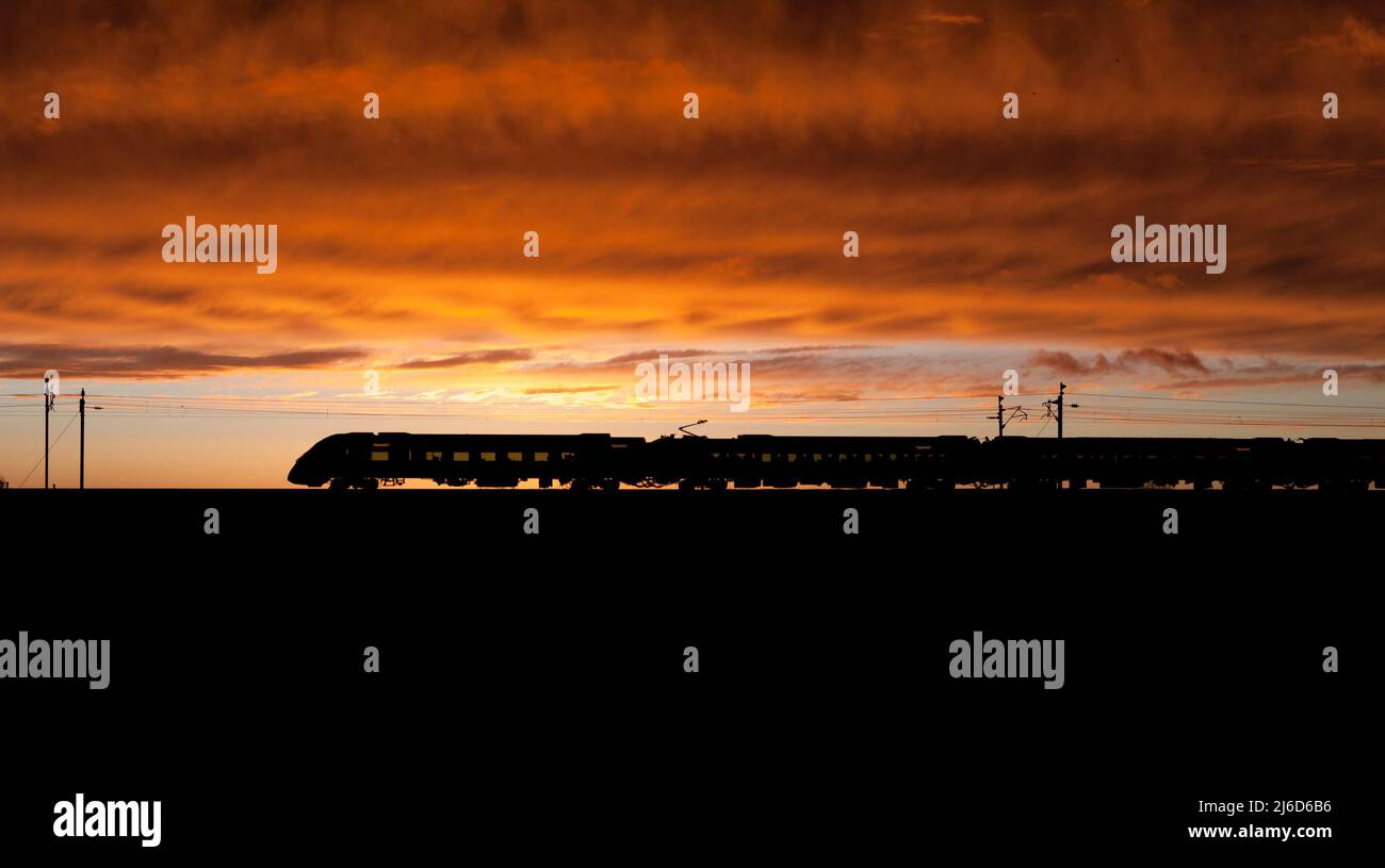 First Transpennine Express CAF class 397 Nova 2 train on the west coast ...