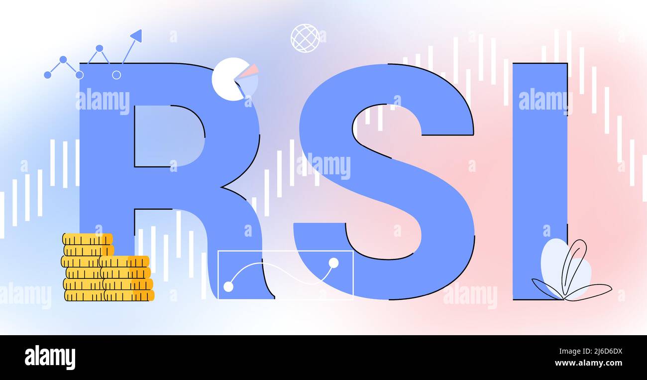 RSI Relative Strength Index acronym Business concept vector ...