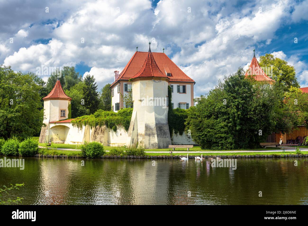 Blutenburg Castle in Munich, Germany. It is historical landmark of ...