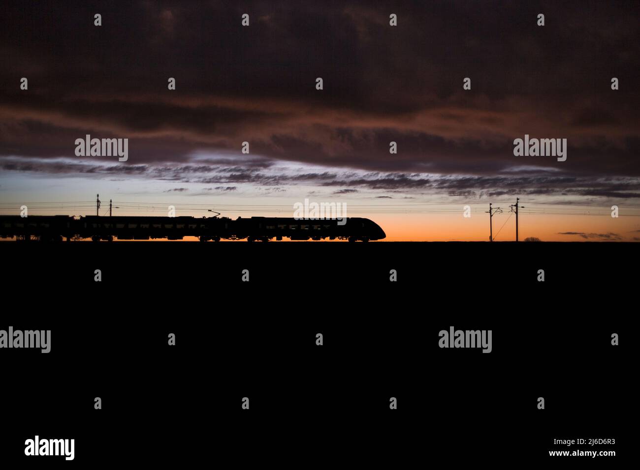 First Transpennine Express CAF class 397 Nova 2 train on the west coast ...