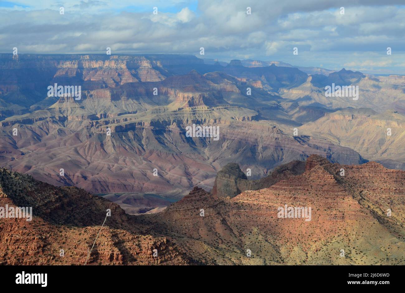 Amazing landscape of the south rim of the Grand Canyon in Arizona Stock ...