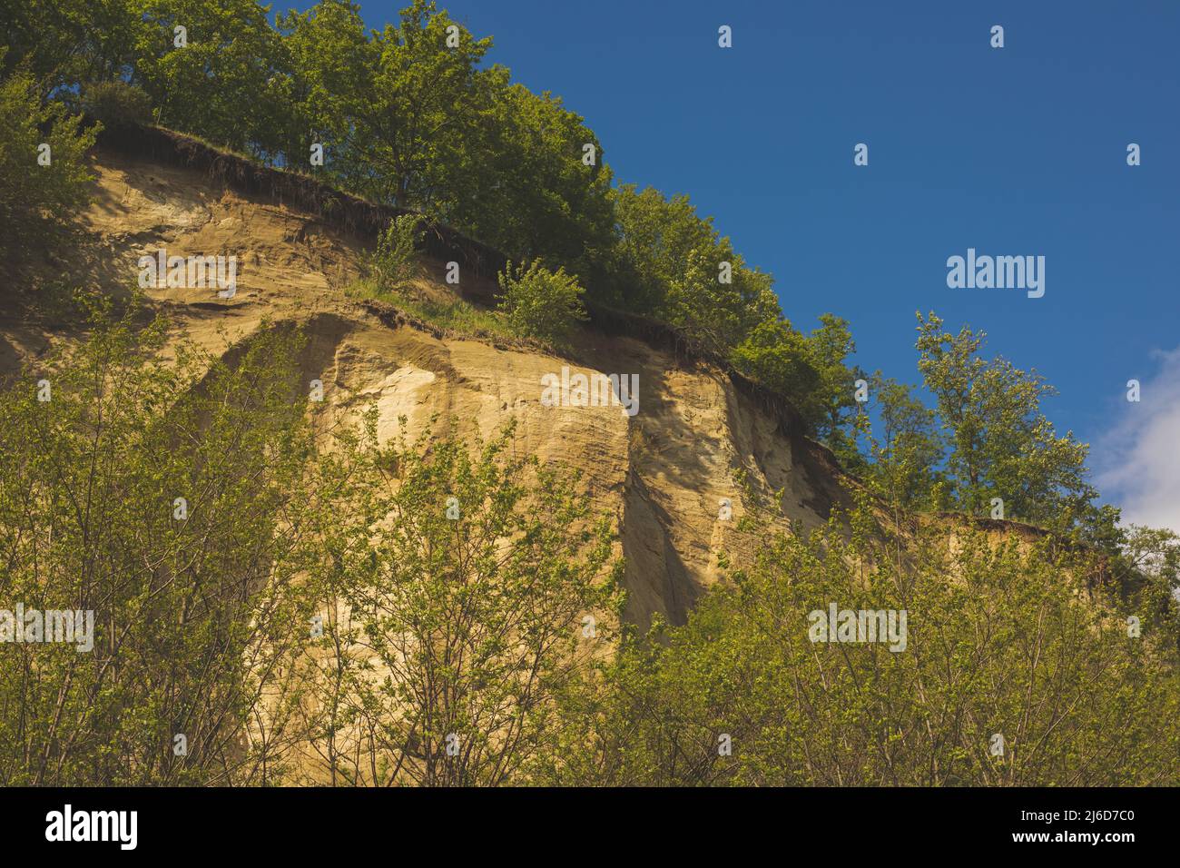 Wall made of sand, sand cliff. High quality photo Stock Photo - Alamy