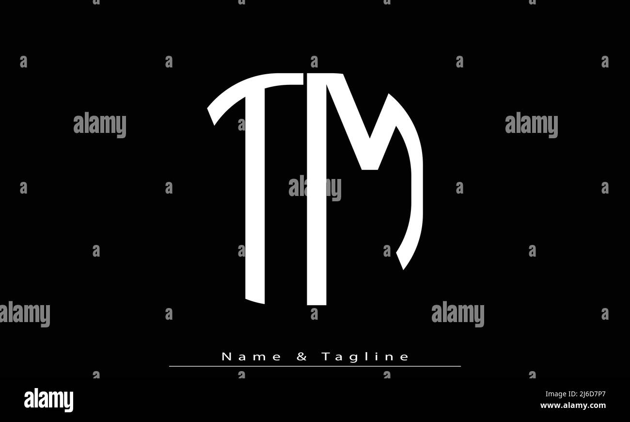 Tm letter logo Black and White Stock Photos & Images - Alamy