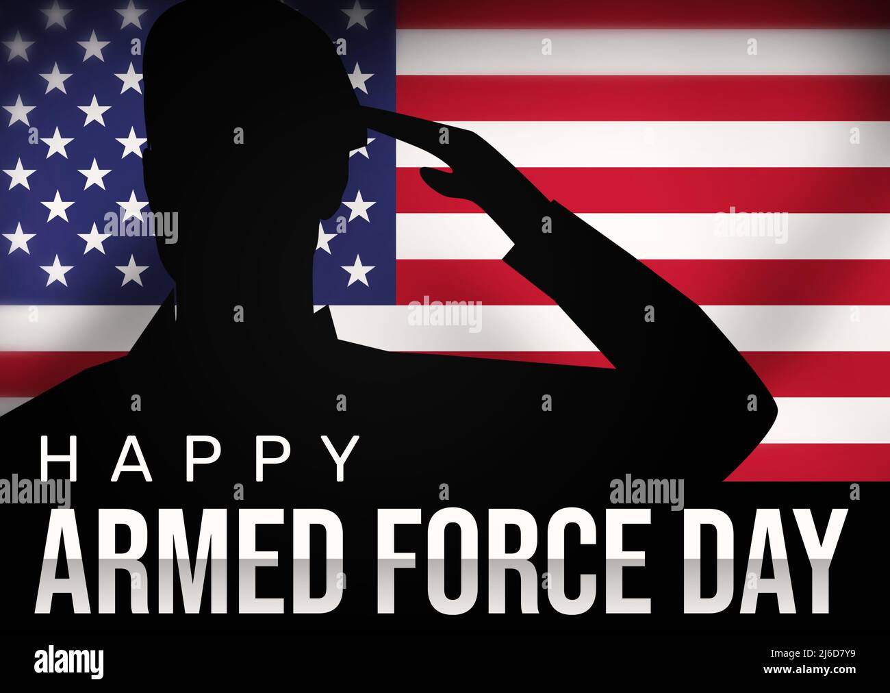 Happy Armed Forces Day Abstract background with waving American flag in ...