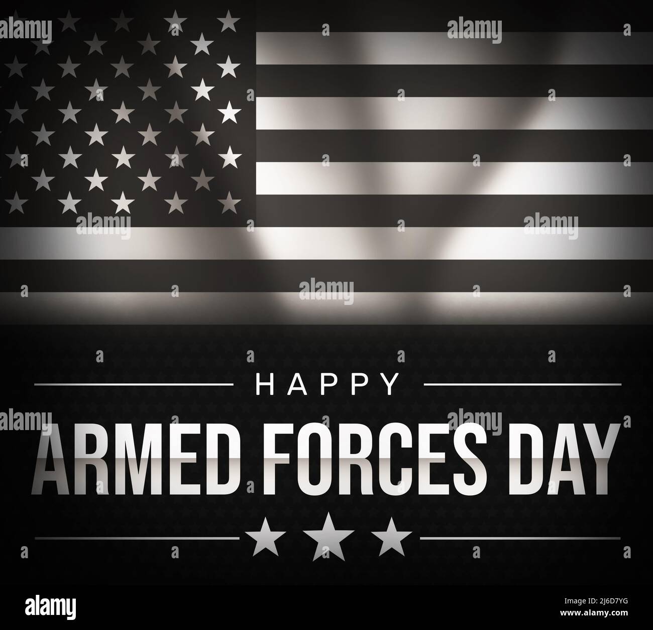 Happy Armed Forces Day Patriotic Background With Waving United States