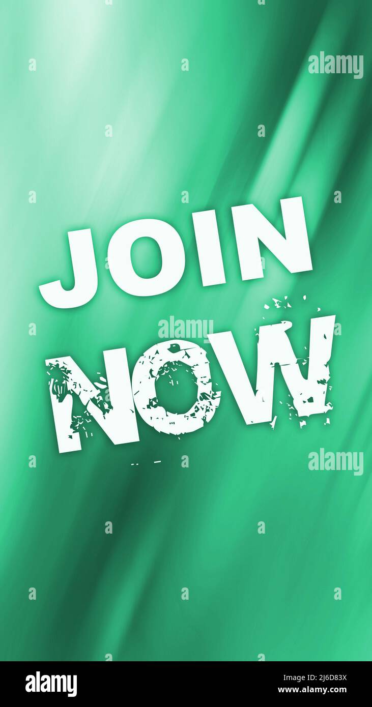 text join now on vivid fast motion colorful background. Business ...