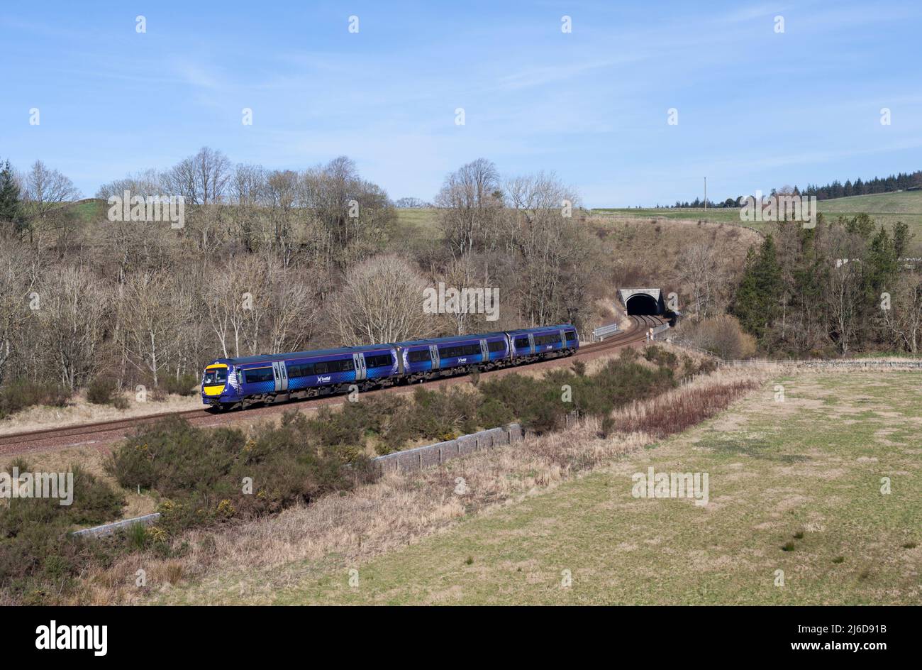 3 car Scotrail class 170 Turbostar DMU train170408 passing the ...