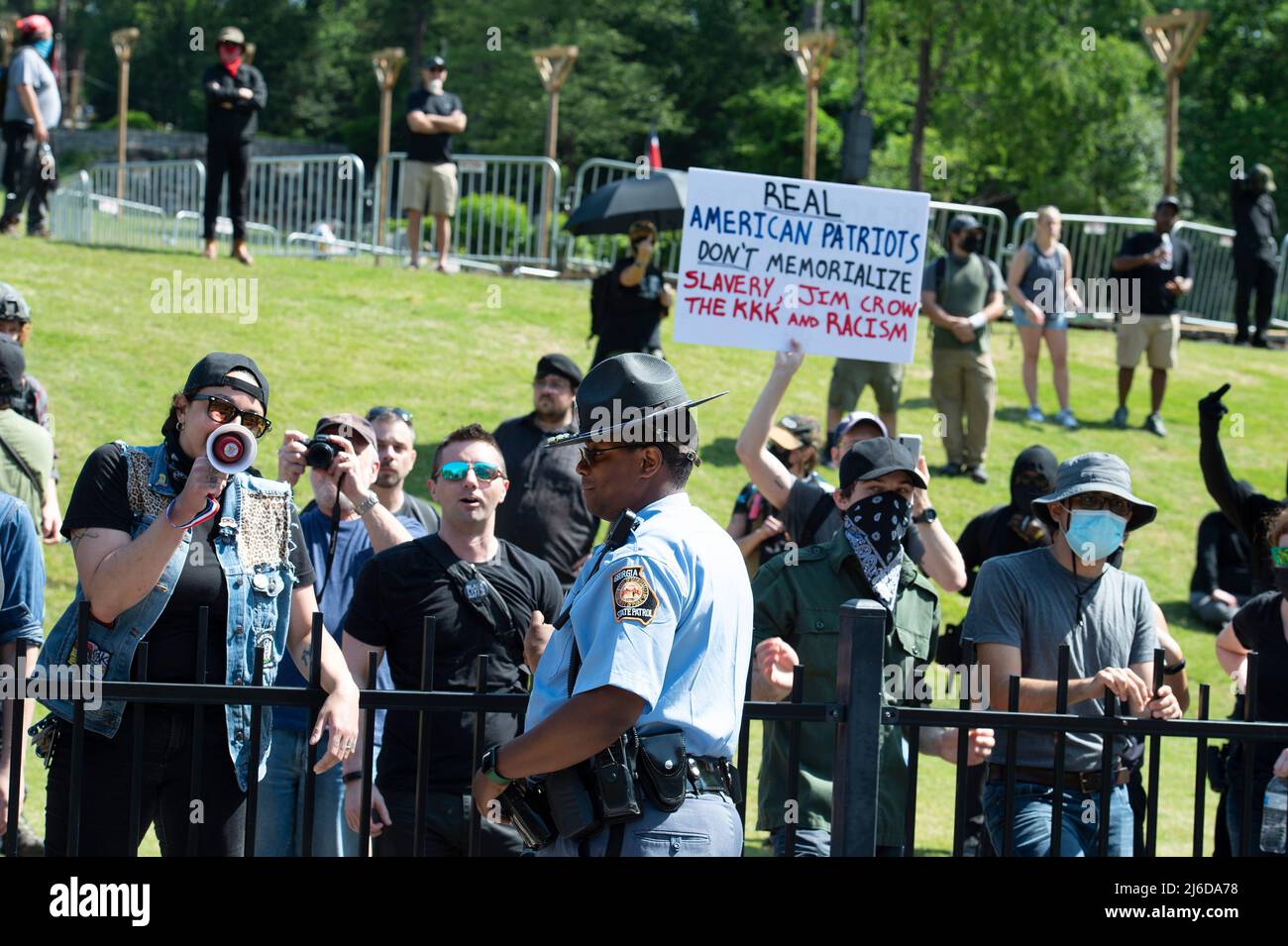 April 30, 2022, Stone Mountain, Georgia, USA: Sons of the Confederacy ...