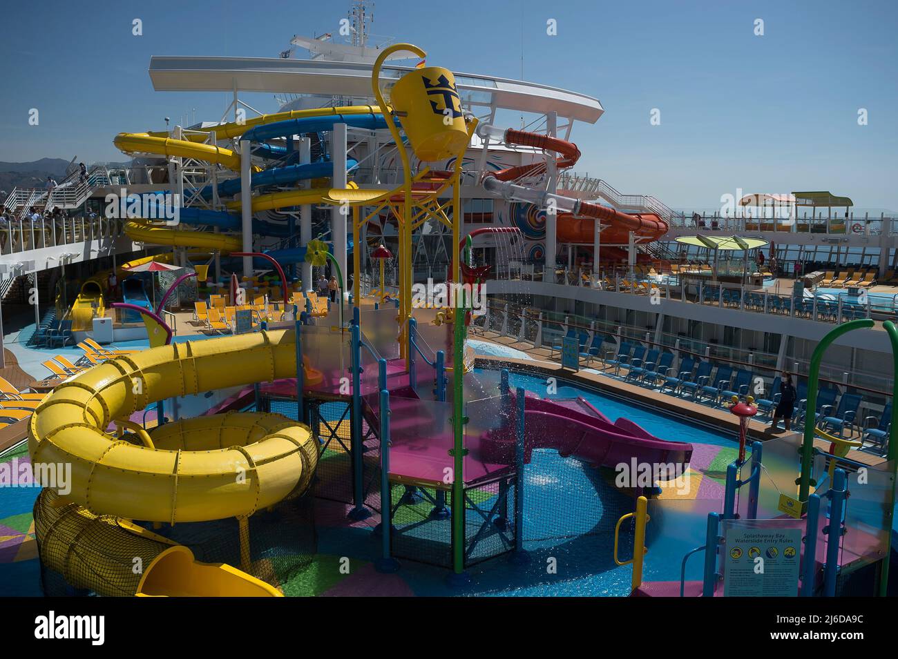 A general view shows attractions inside cruise ship 'Wonder of the Seas ...