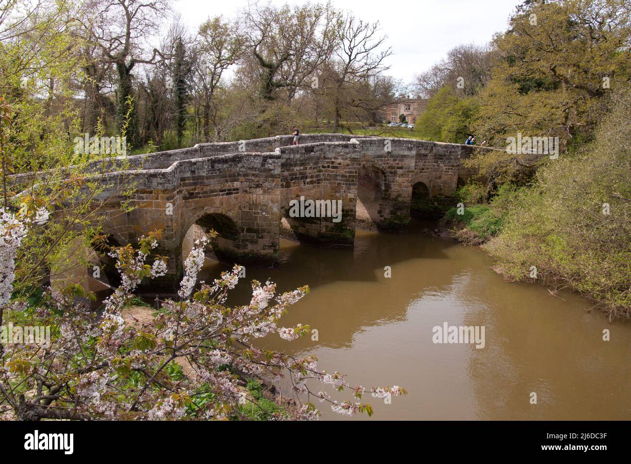 Stopham Grade 1 listed medieaval span bridge crossing the River Arun ...