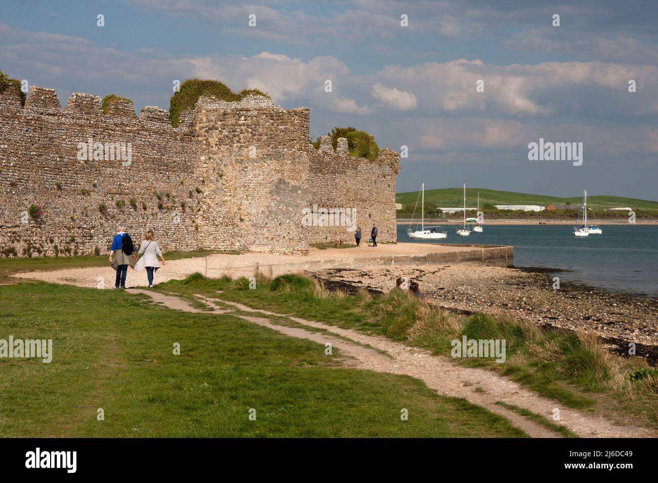 Portchester Castle, Portchester, Hampshire, England Stock Photo - Alamy