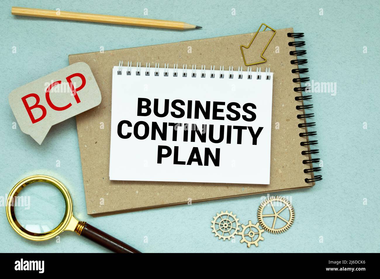 BCP - Business Continuity Planning acronym on notepad, business concept ...