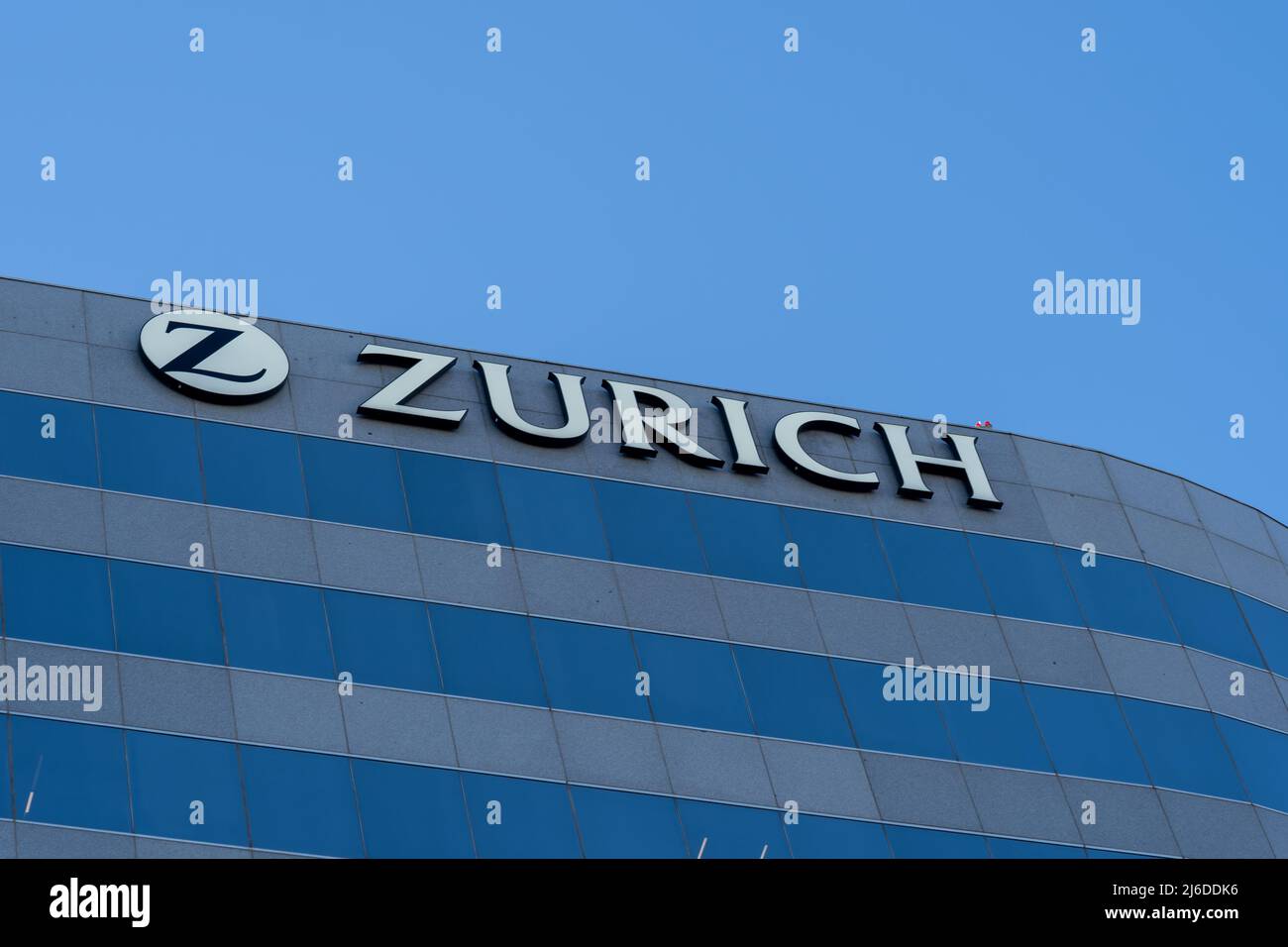 Zurich sign on its Zurich North America's Dallas office building in ...