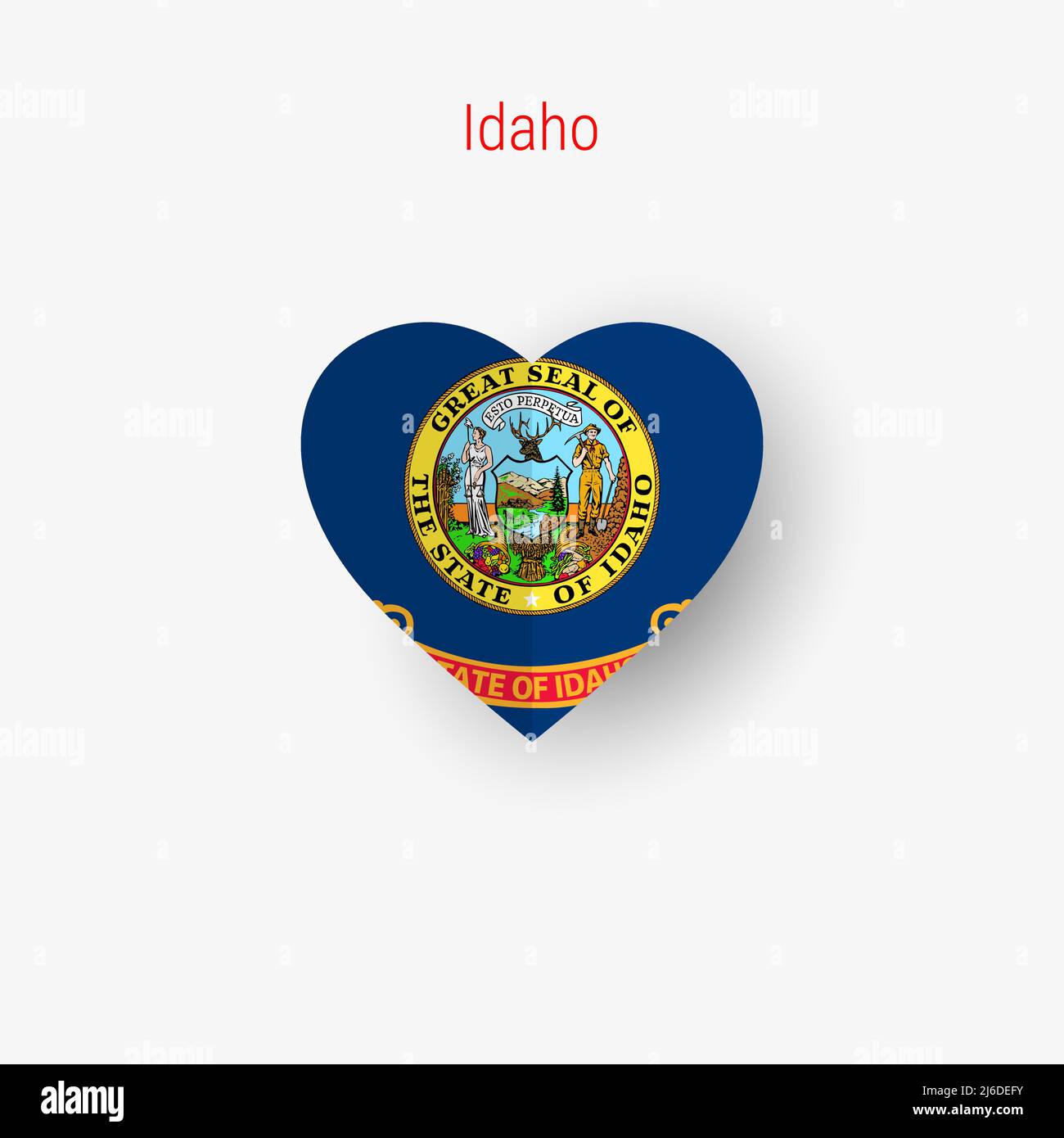 Idaho heart Stock Vector Images - Alamy