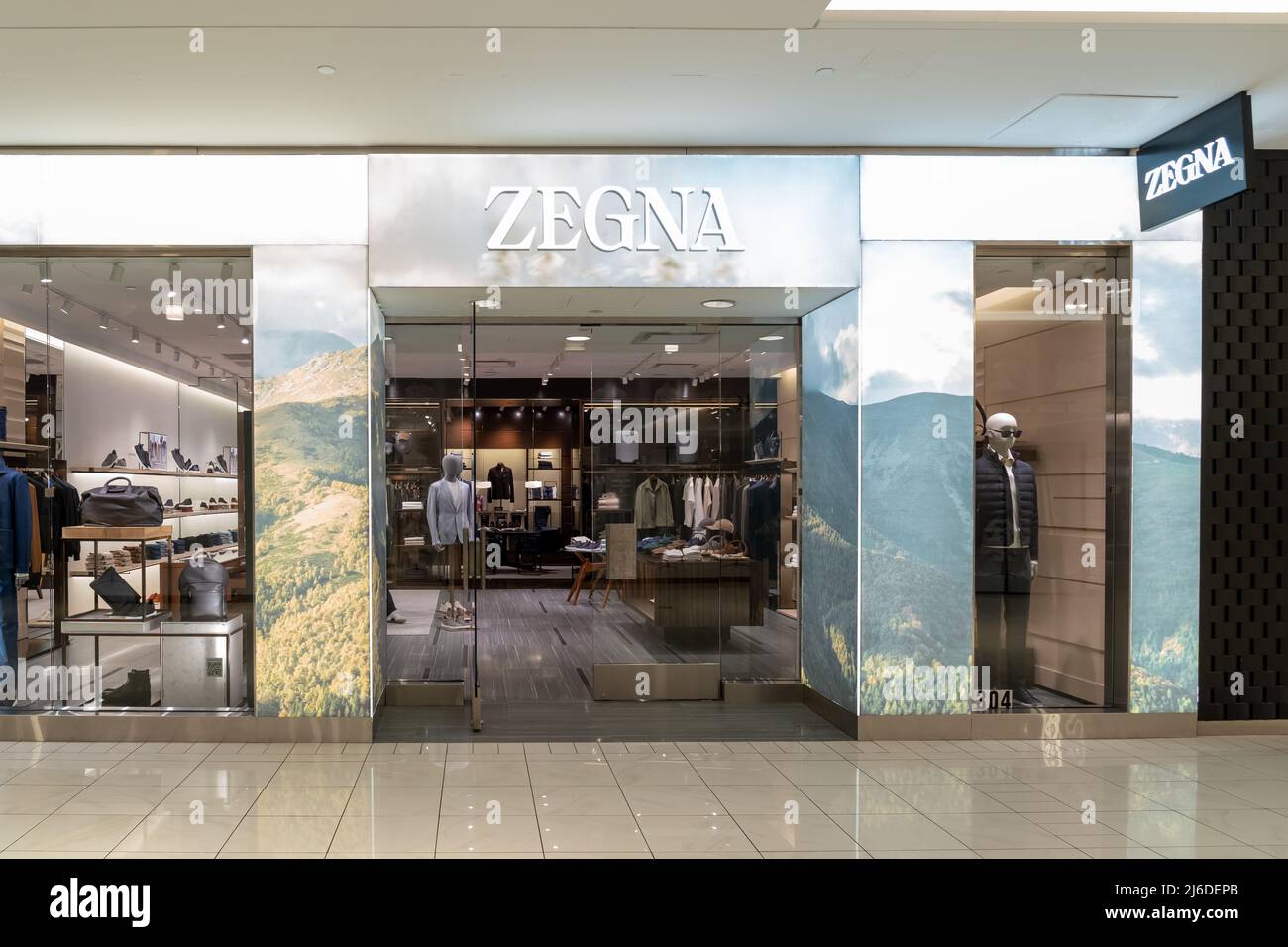 Zegna store in a shopping mall Stock Photo - Alamy