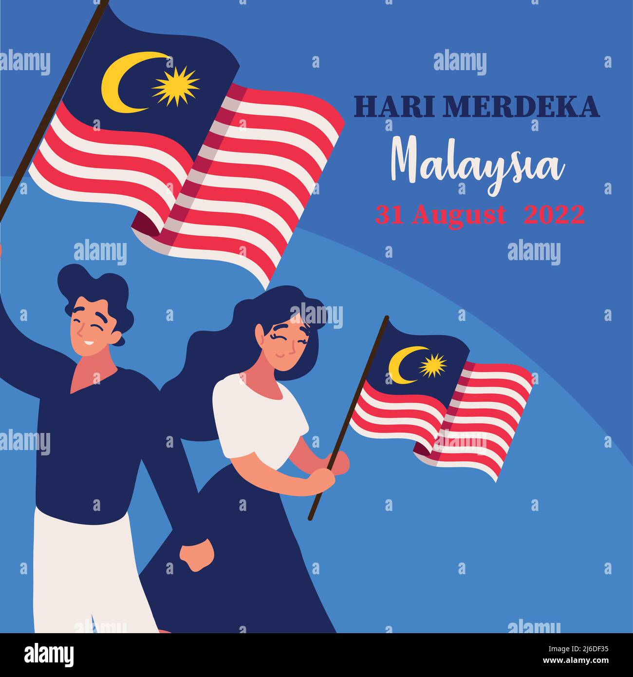 Malaysia woman flag Stock Vector Images - Alamy