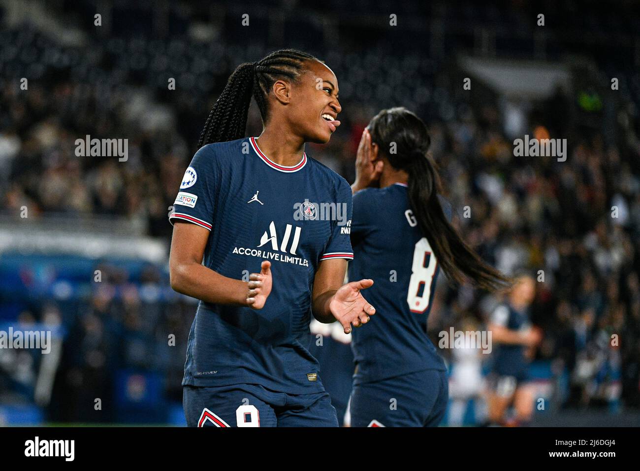 Paris, France. 30th Apr, 2022. Marie-Antoinette Katoto during the UEFA ...