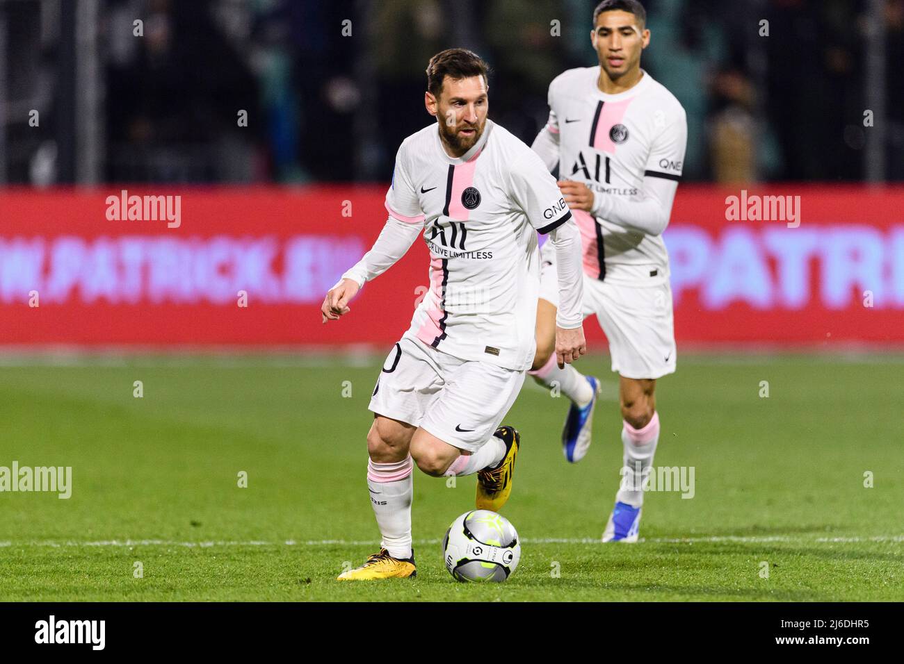 Clermont-Ferrand, France - April 09: Lionel Messi of Paris Saint ...