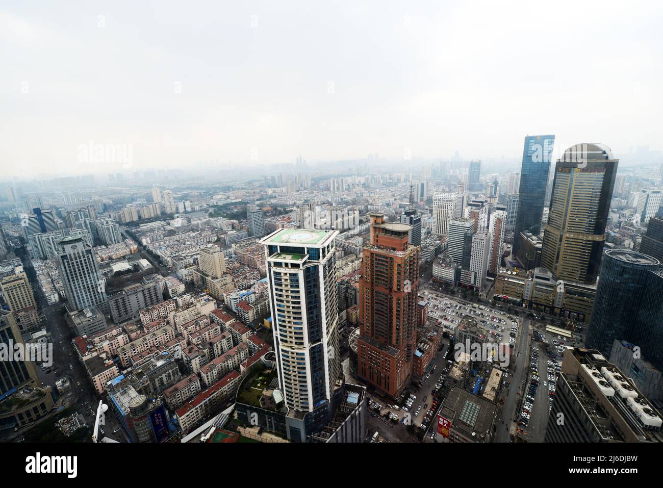 Modern architecture dominates the skyline in Nanjing, China Stock Photo ...