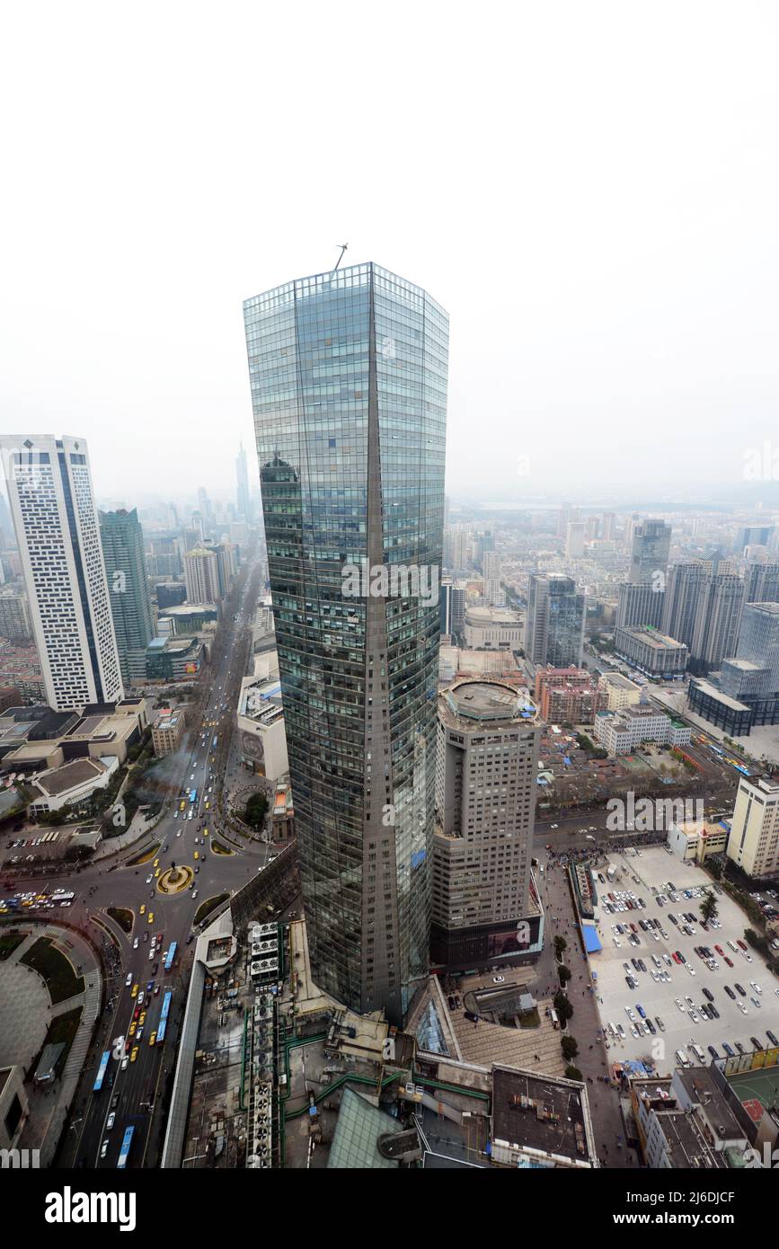 Modern architecture dominates the skyline in Nanjing, China Stock Photo ...