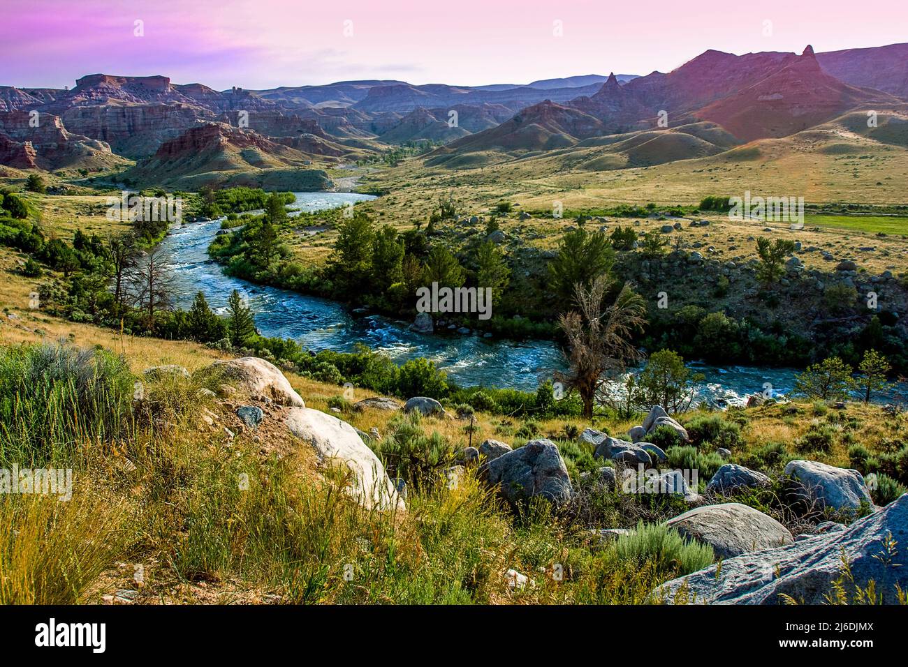 From a scenic overlook outside to Grand Teton National Park as the ...