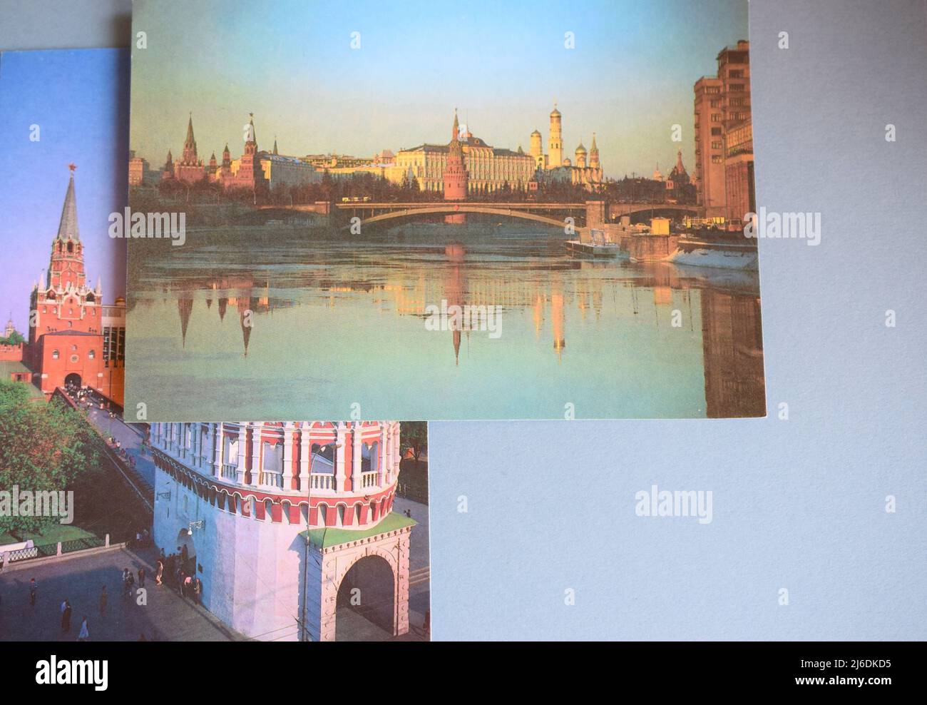 Moscow Kremlin postcard on grey background Stock Photo - Alamy