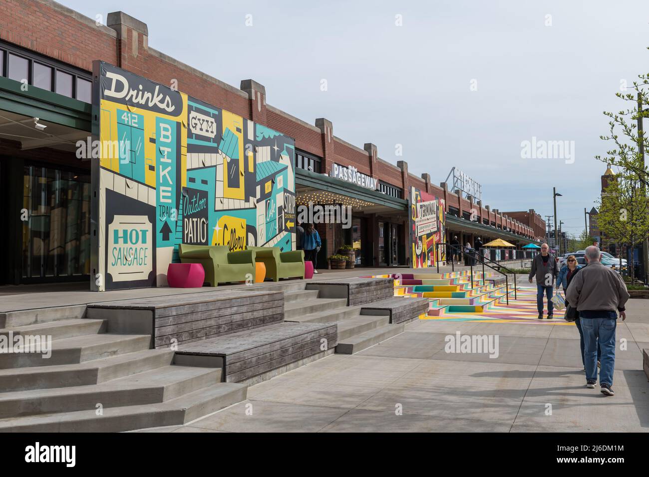 People walking along Smallman Street in front of the Terminal in the ...
