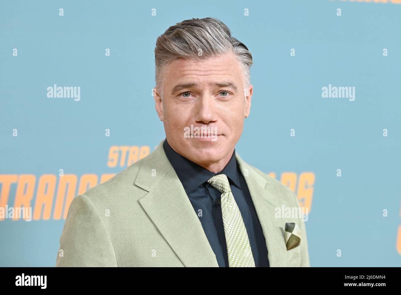 Actor Anson Mount attends the Star Trek: Strange New Worlds NYC ...