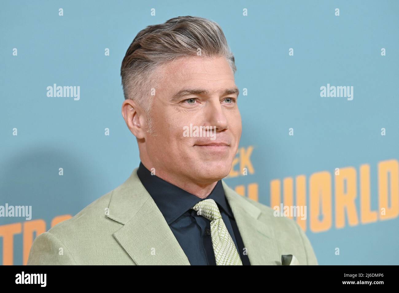 Actor Anson Mount attends the Star Trek: Strange New Worlds NYC ...