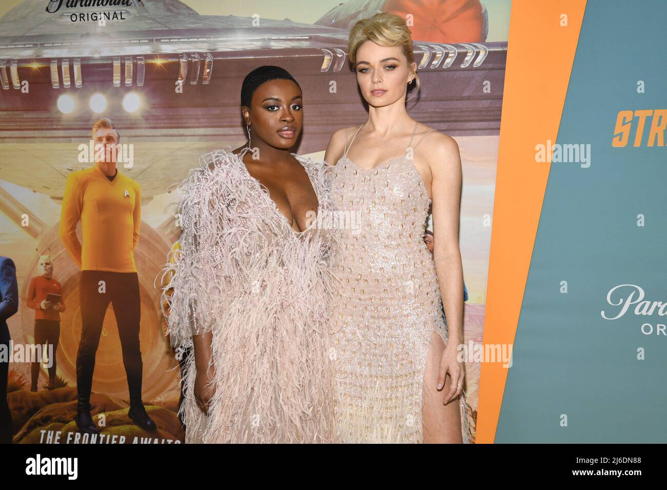 (L-R) Actors Celia Rose Gooding and Jess Bush attend the Star Trek ...