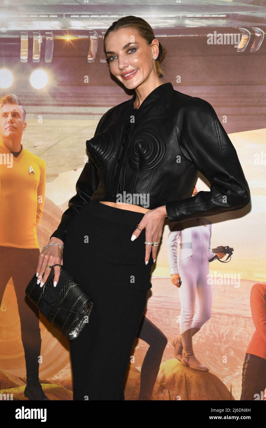 Model Alina Baikova attends the Star Trek: Strange New Worlds NYC Premiere at AMC Lincoln Square ...