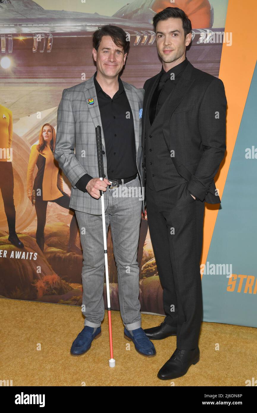 (L-R) Actors Bruce Horak and Ehtan Peck attend the Star Trek: Strange ...
